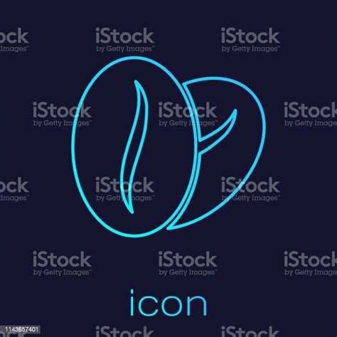 청록색 커피 콩 라인 아이콘 파란색 배경에 고립입니다 벡터 일러스트 0명에 대한 스톡 벡터 아트 및 기타 이미지 0명