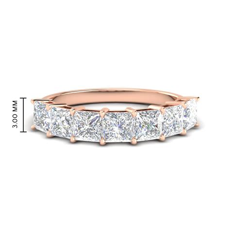 Shop 7 Stone Princess Cut Wedding Band 3 Carat Online