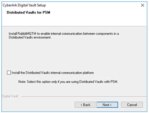 Install The Cyberark Primary Vault