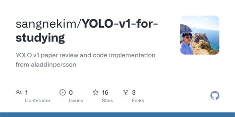 GitHub Sangnekim YOLO V For Studying YOLO V Paper Review And Code Implementation From