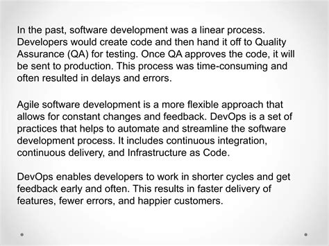 the role of devops in agile software development pptx