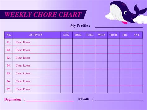 Free Customizable Chore Chart Templates To Print Canva