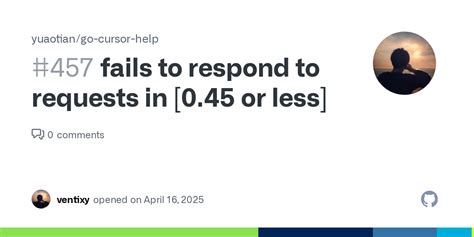 Fails To Respond To Requests In 045 Or Less · Issue 457 · Yuaotian