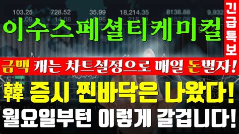 이수스페셜티케미컬 주가전망 이수스페셜티케미컬차트분석 목표가 세력들 평단가공개 이수스페셜티케미컬 Youtube