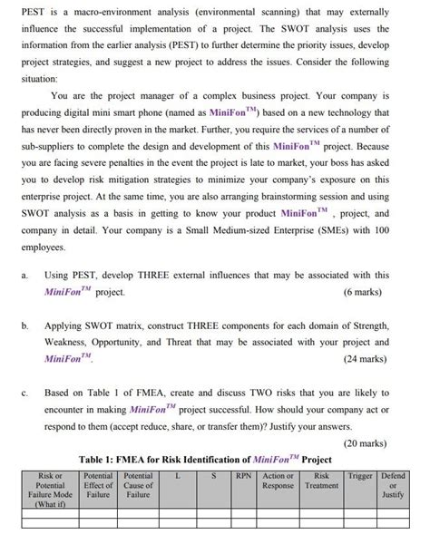 Solved PEST Is A Macro Environment Analysis Environmental Chegg Com