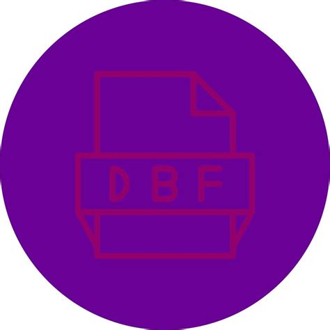 Dbf File Format Icon 16979239 Vector Art At Vecteezy