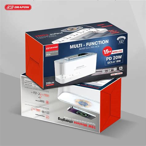 Ổ điện đóng Hộp Drapow Sk26 5 ổ Cắm 2500w 1 Cổng Type C 20w1 Cổng Qc