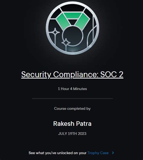 Rakesh Patra On Linkedin Security Compliance Soc 2 You Unlocked This Badge On July 19 2023 You…