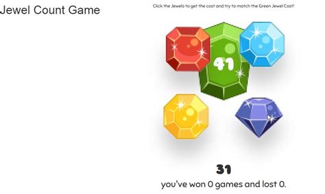 Jewel Count Game Using Html And Css In Vanillajs With Source Code