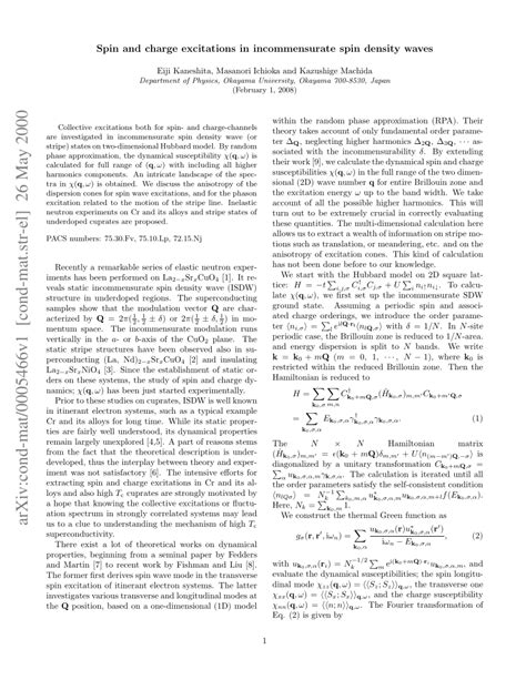 Pdf Spin And Charge Excitations In Incommensurate Spin Density Waves