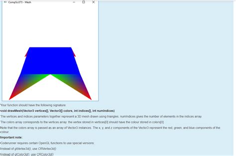 Solved Write A Function Drawmesh That Generates The