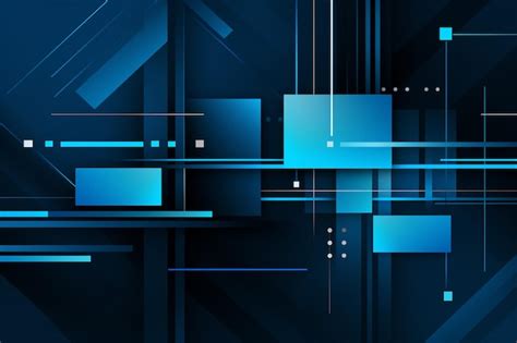 Blue Abstract Geometric Triangular Background Premium Ai Generated Image
