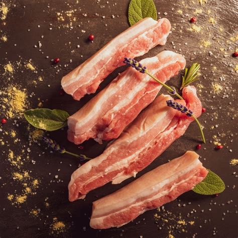 Organic Organic Pork Belly Slices Case Wholesale Helen Brownings
