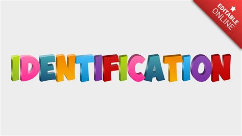 Identification Text Effect Generator