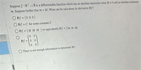 solved suppose f r3→r ﻿is a differentiable function which