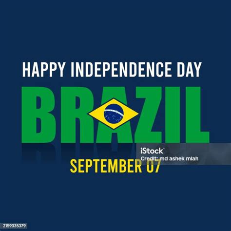 행복한 독립기념일 브라질 9월 7일 브라질 독립 기념일 포스터 배너 템플릿 디자인 브라질 국기 벡터입니다 파란색 배경 독립에