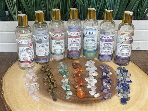 Healing Crystal Massage And Bath Oilscents By The Bay