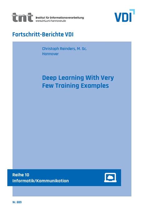 Deep Learning With Very Few Training Examples Vdi Nachrichten