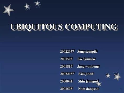 PPT UBIQUITOUS COMPUTING PowerPoint Presentation Free Download ID 40331