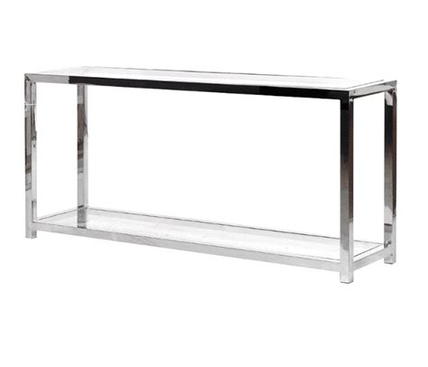 Contemporary Console Table With A Glass Shelf