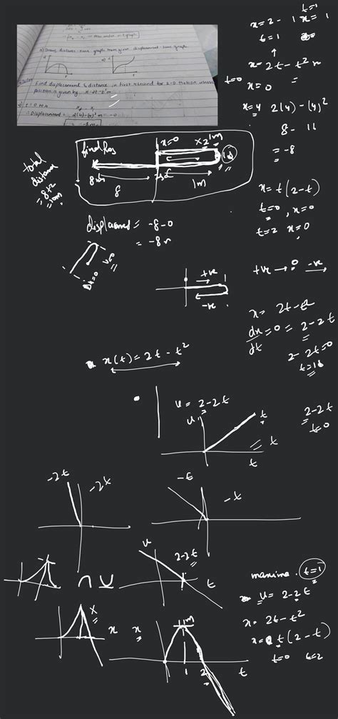 Dt Vdtx Xi Area Under V T Grapha Draw Distance Time Graph Fro