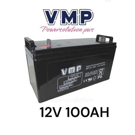 Jual Batre Baterai Kering Aki Battery Vmp 12v 100ah 12 Volt 100a 100 Amper Shopee Indonesia