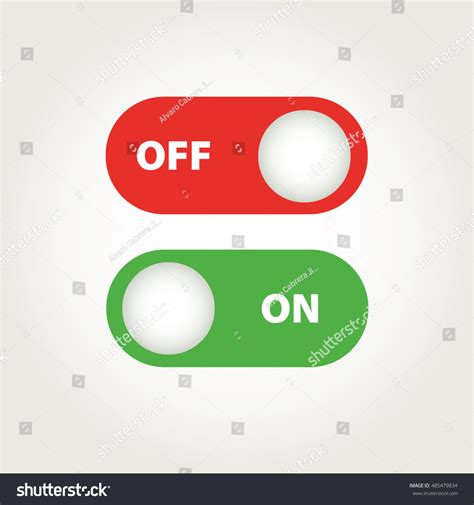 Toggle Switch Icon On Off Position Stock Vector Royalty Free 485479834 Shutterstock
