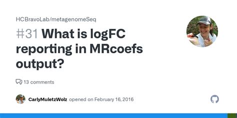What Is Logfc Reporting In Mrcoefs Output · Issue 31 · Hcbravolab