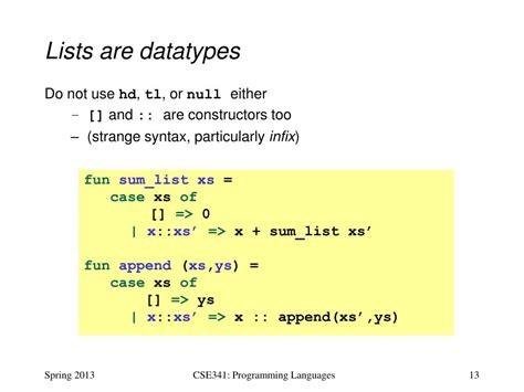Ppt Cse 341 Programming Languages Lecture 5 More Datatypes And