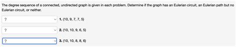 Solved Discrete Mathematics The Degree Sequence Of A