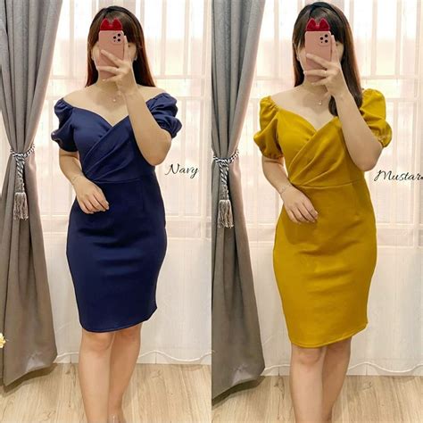 Jual Classy Mini Dress Bodycone Korean Style Shopee Indonesia