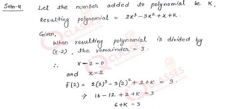 class10 icse maths important questions chapter remainder and factor theorem