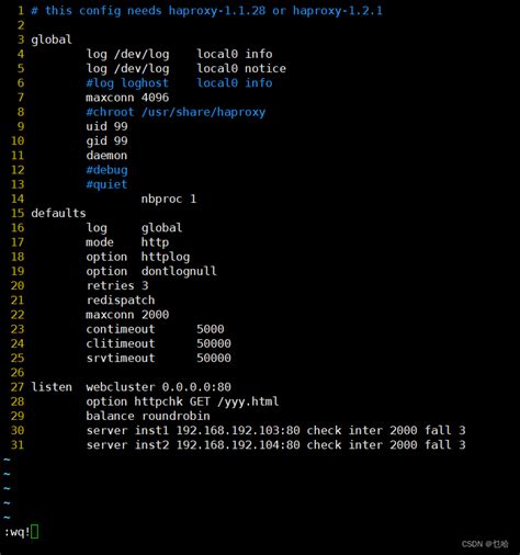 haproxy搭建web集群 csdn博客