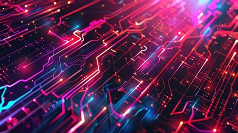 Luminous Circuitry A Symphony Of Data Flow In Technology Premium Ai Generated Image