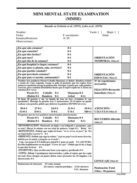 Test Mini Mental Pdf