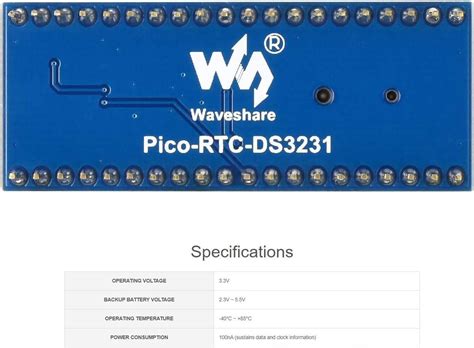 precision rtc module for raspberry pi pico series board onboard ds3231