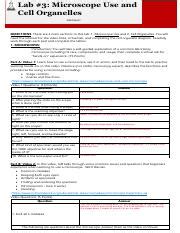 Explore Microscope Use And Cell Organelles In Lab 3 Course Hero