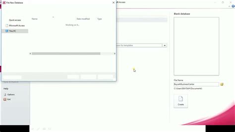 Creating Your First Ms Access Db Youtube