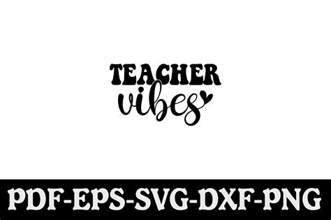 Teacher Vibes Svg Graphic By Creativekhadiza124 · Creative Fabrica