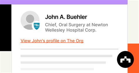 John A Buehler Chief Oral Surgery At Newton Wellesley Hospital Corp