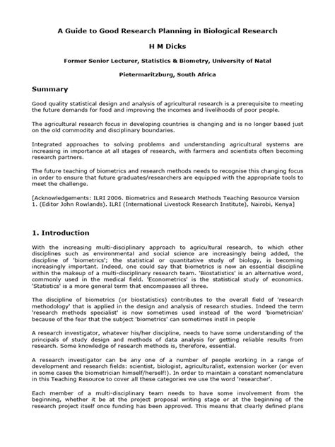 Guide To Good Research Planning Download Free Pdf Data Analysis