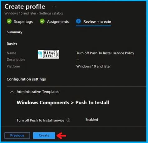 turn off push to install service policy using intune htmd blog