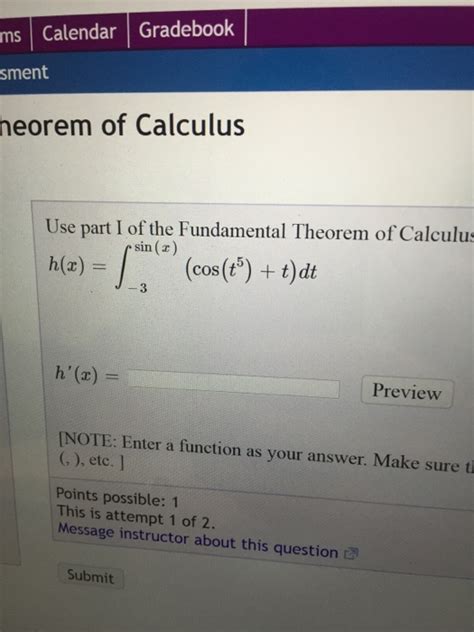 Solved Use Part I Of The Fundamental Theorem Of Calculus Chegg