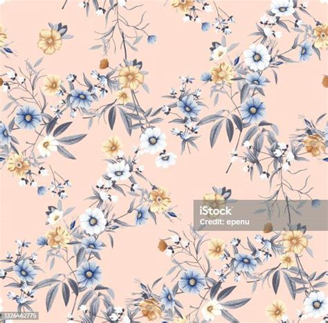 꽃의 많은 종류에 트렌디 한 꽃 무늬 열대 식물 매끄러운 벡터 텍스처 패션 프린트를 위한 우아한 템플릿 흰색 배경에 손으로 그린