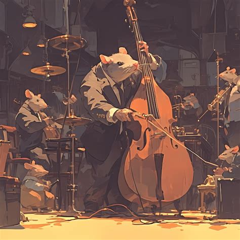 Premium Photo Animated Rat Jazz Band Plays In Secret Club