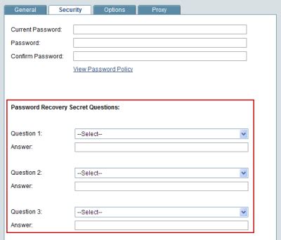 Adding Secret Questions For Password Reset
