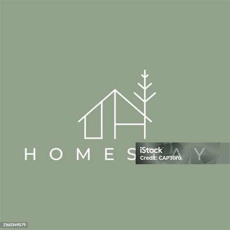 홈스테이 로고 미니멀리스트 하우스 롯지 빌딩 홈 신선하고 자연스러운 컨셉 브랜딩 건물 외관에 대한 스톡 벡터 아트 및 기타 이미지 건물 외관 건물 정면 건설 산업