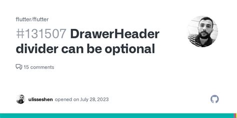 DrawerHeader Divider Can Be Optional Issue 131507 Flutter Flutter