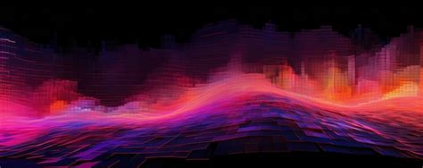 premium photo wide panoramic representation of a digital data stream