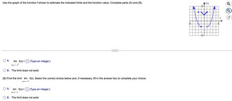 solved a limx→−1 f x type an integer b the limit does